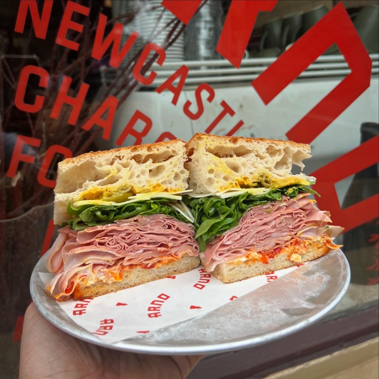 Prosciutto Cotto, Mortadella, Finocchiona & Provolone Panini | Arno Deli