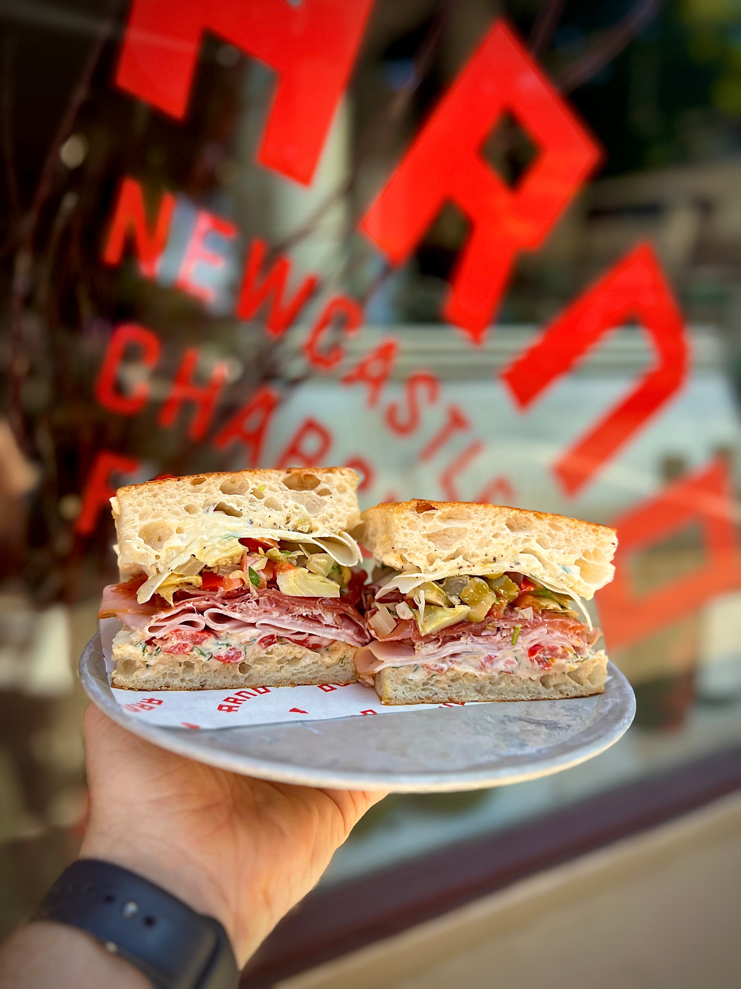 Prosciutto Cotto, Mortadella, Finocchiona & Provolone Panini | Arno Deli